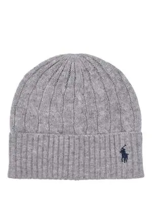 Ralph Lauren Cable-knit Beanie - Soft Grey