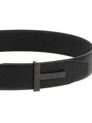 TOM FORD Hammered Leather Belt
