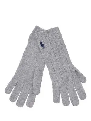 Ralph Lauren Knitted Gloves - Soft Grey