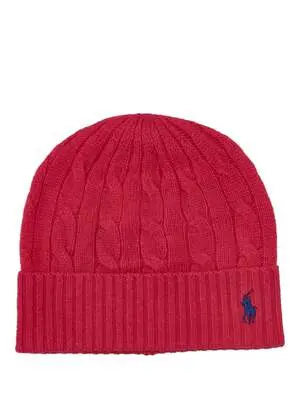 Ralph Lauren Cable Knit Beanie - Compass Red