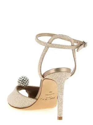 JIMMY CHOO Sacora Glitter Sandals
