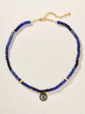 SYDNEY EVAN Celestial Sapphire, Diamond And Enamel Necklace - Gold