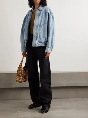 Saint Laurent Oversized Paneled Denim Jacket