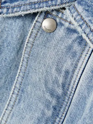 Saint Laurent Oversized Paneled Denim Jacket