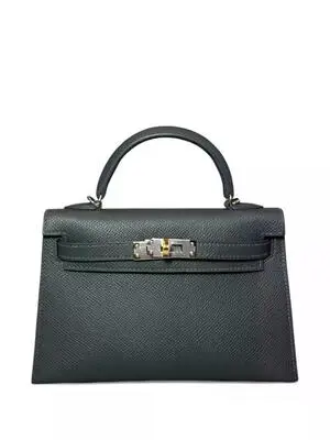 Hermès 2025 Mini Kelly Sellier 20 Tote Bag - Grey