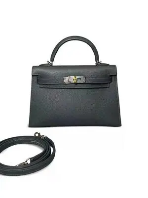 Hermès 2025 Mini Kelly Sellier 20 Tote Bag - Grey