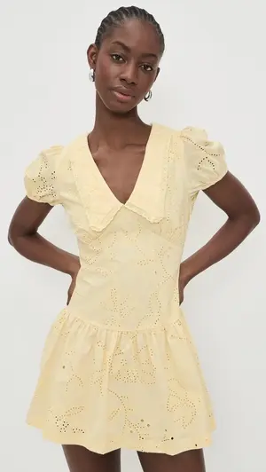 BAILEY ROSE Eyelet-embellished Mini Dress