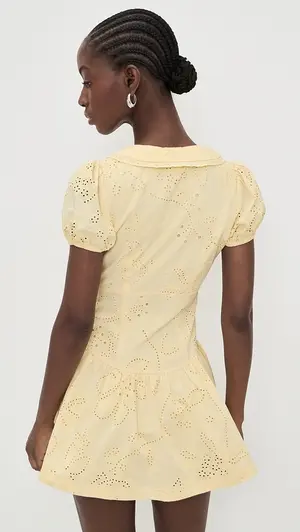 BAILEY ROSE Eyelet-embellished Mini Dress