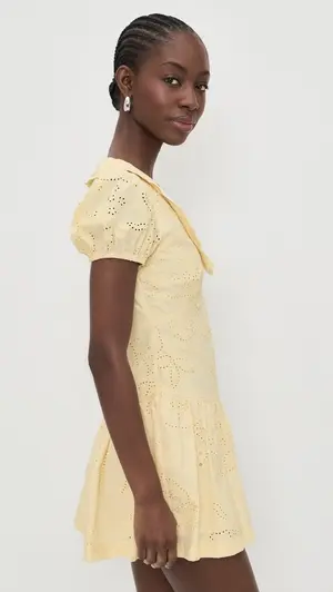 BAILEY ROSE Eyelet-embellished Mini Dress