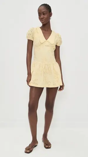 BAILEY ROSE Eyelet-embellished Mini Dress