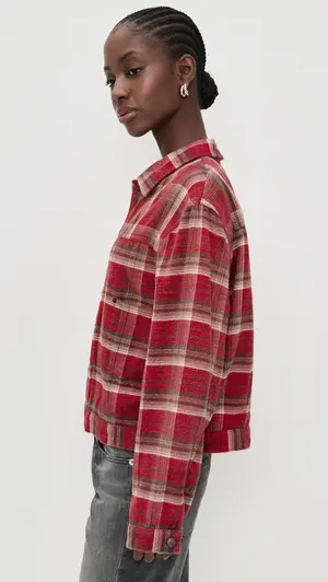 R13 Relaxed Pleated Trucker Jacket