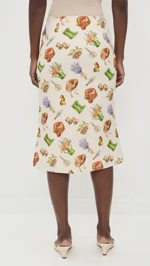BAILEY ROSE Printed Midi Skirt