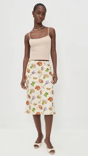 BAILEY ROSE Printed Midi Skirt