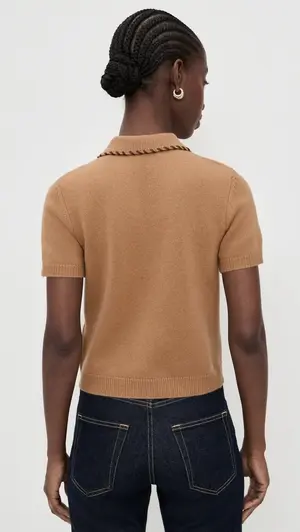 FRAME Leather Stitch Polo