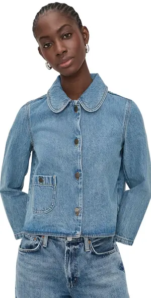 Ba&sh Tiny Denim Jacket - Blue Jeans