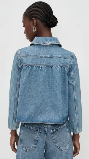Ba&sh Tiny Denim Jacket - Blue Jeans