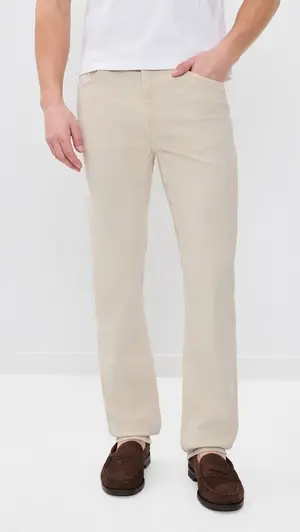 FRAME Modern Straight Twill Jeans - Milk Beige