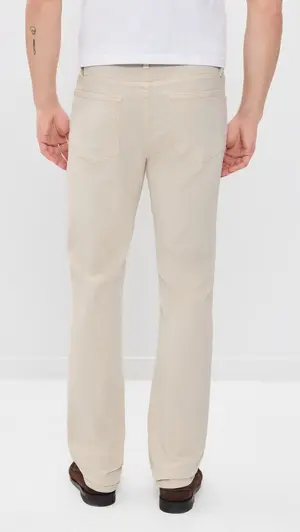FRAME Modern Straight Twill Jeans - Milk Beige