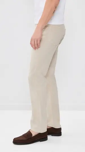 FRAME Modern Straight Twill Jeans - Milk Beige