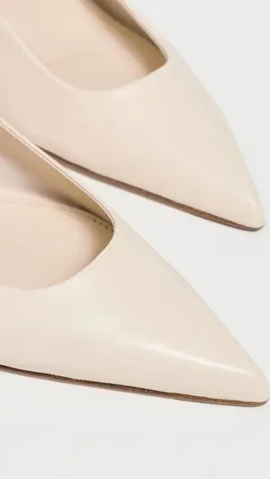 AeydĒ Cari Nappa Leather Heels - Creamy