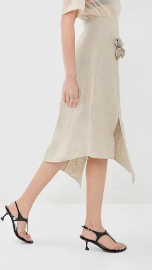 Coperni Floral Linen Skirt