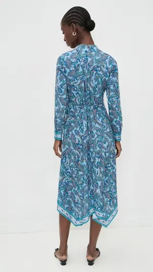 Shoshanna Adair Paisley Print Midi Dress