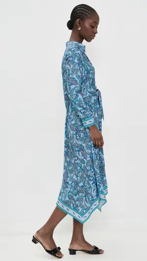 Shoshanna Adair Paisley Print Midi Dress