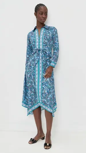 Shoshanna Adair Paisley Print Midi Dress