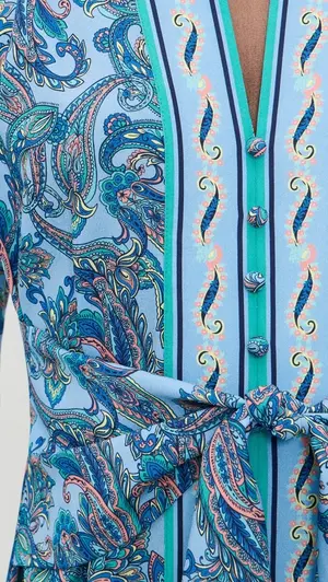 Shoshanna Adair Paisley Print Midi Dress