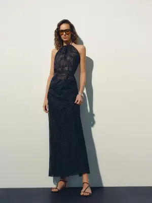 REFORMATION Lydia Eyelet Maxi Skirt