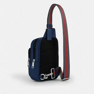 COACH Racer Sling Pack With Varsity Stripe Webbing