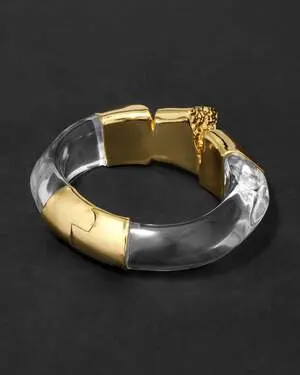 Alexis Bittar Lucite Brutalist Hinge Bracelet