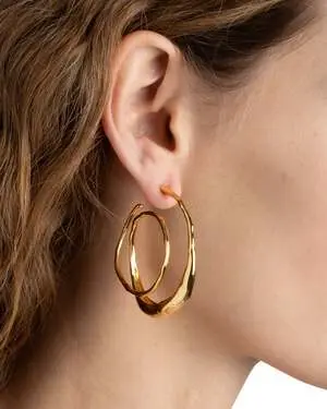 Alexis Bittar Molten Spiral Hoop Earrings - Gold