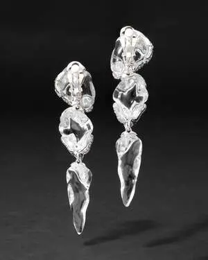 Alexis Bittar Silverlake Lucite Clip Earrings