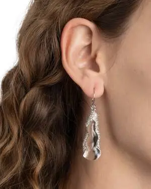 Alexis Bittar Silverlake Lucite Wire Drop Earrings - Clear