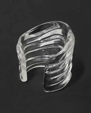 Alexis Bittar Liquid Lucite Wide Ripple Cuff Bracelet