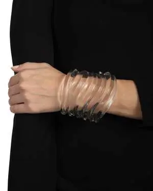 Alexis Bittar Liquid Lucite Wide Ripple Cuff Bracelet