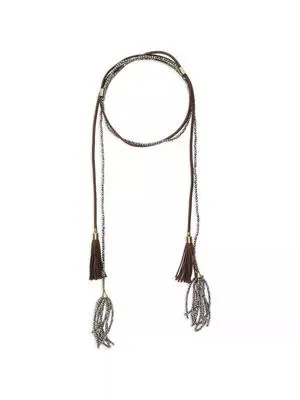Antonelli Firenze Tasseled Beaded Necklace - Silver