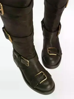Dolce & Gabbana Buckle-strap Boots - Brown