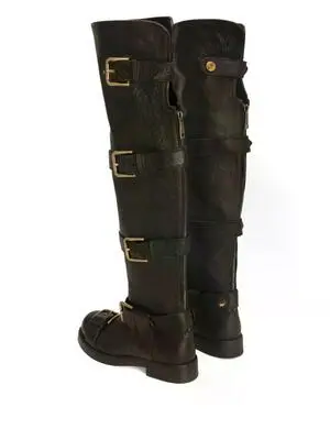 Dolce & Gabbana Buckle-strap Boots - Brown