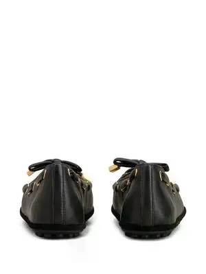 TOD'S Bow-detail Ballet Flats - Black