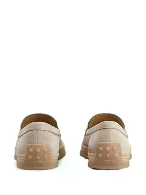 TOD'S Suede Loafers - Neutrals