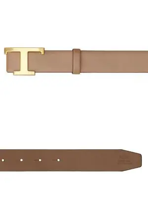 TOD'S T-buckle Reversible Belt - Neutrals
