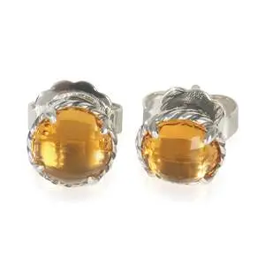 David Yurman Sterling Silver Citrine Chatelaine Earrings