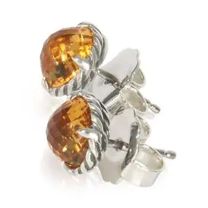 David Yurman Sterling Silver Citrine Chatelaine Earrings