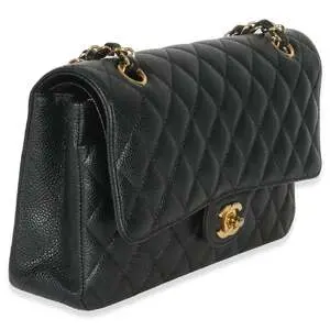 Chanel Quilted Caviar Classic Double Flap Bag - Black