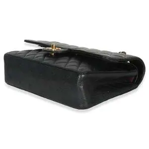 Chanel Quilted Caviar Classic Double Flap Bag - Black