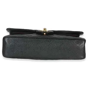 Chanel Quilted Caviar Classic Double Flap Bag - Black