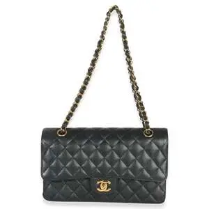 Chanel Quilted Caviar Classic Double Flap Bag - Black