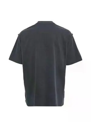 SOLID HOMME Logo-patch T-shirt - Grey
